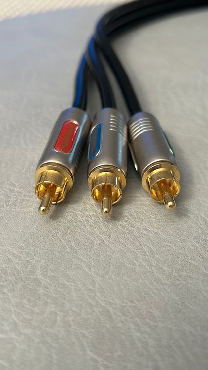 Abgeschirmte Video RGB YUV Kabel 3 Chinch Cinch 1,5 Meter (Gebraucht ...