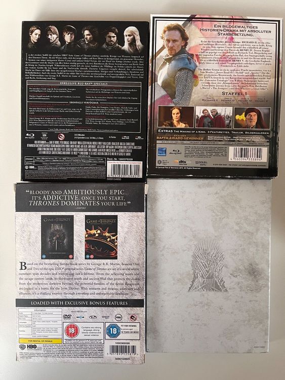 Dvd Blu Ray Game Of Thrones 1 2 3 Hollow Crown Kaufen Auf Ricardo