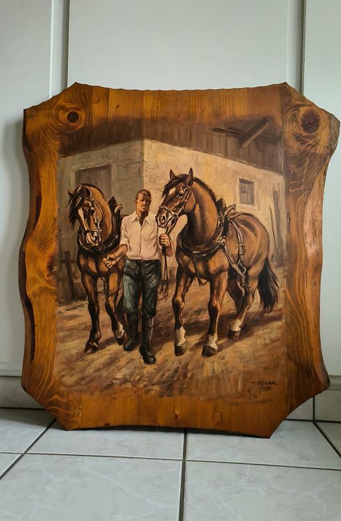 Magnifique peinture sur bois de Marcel Moser Wildmaler (Gebraucht) in Wallenried für CHF 2000 ...
