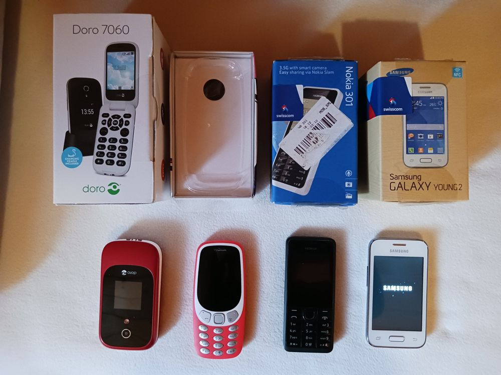 Nokia 301, Nokia 3310, Samsung Galaxy Young 2, Doro 7060 (Gebraucht) in ...