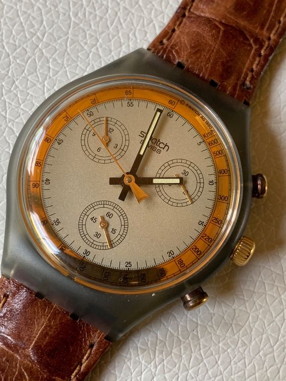 Swatch *CHRONO*GOLDFINGER*SCM100*NEU Ungetragen*1991 (Neu und originalverpackt) in Schaffhausen ...