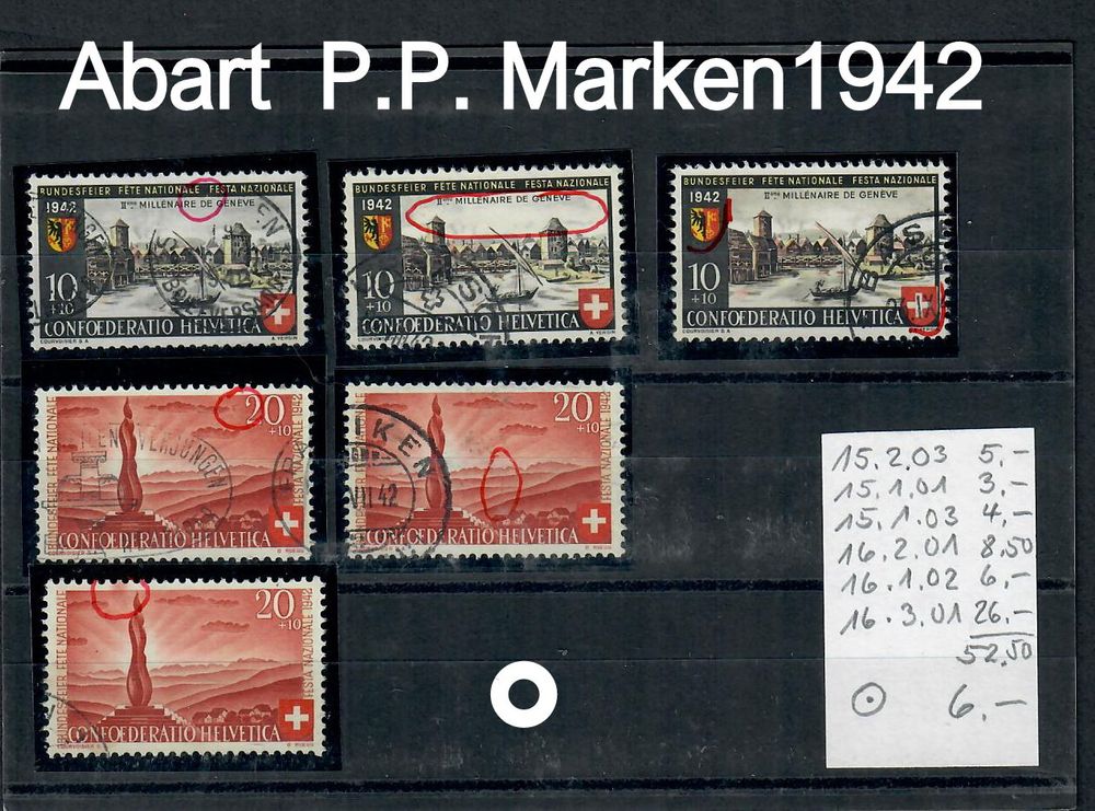 Abart P.P. Marken mit Stempel zum Top Preis | Kaufen auf Ricardo