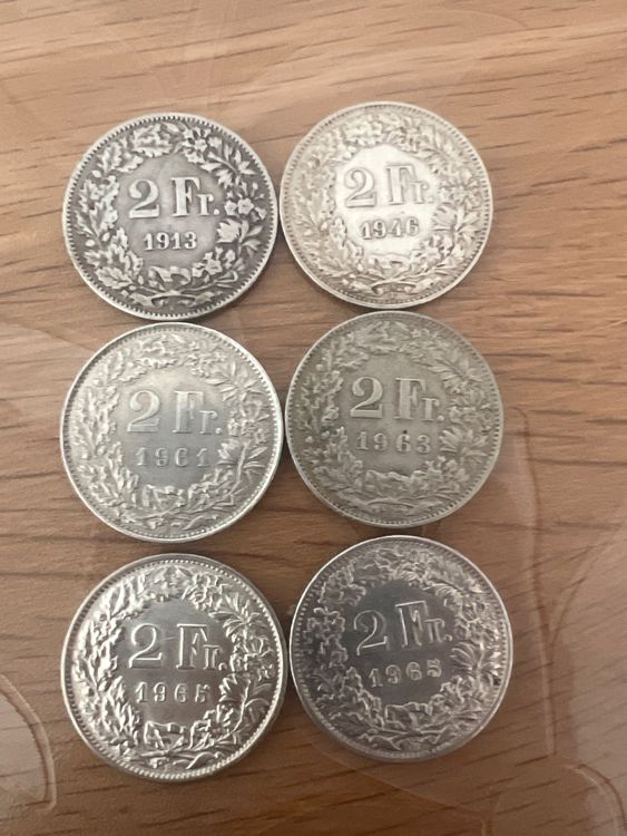 2fr ( 6 pièces ) en argent | Kaufen auf Ricardo