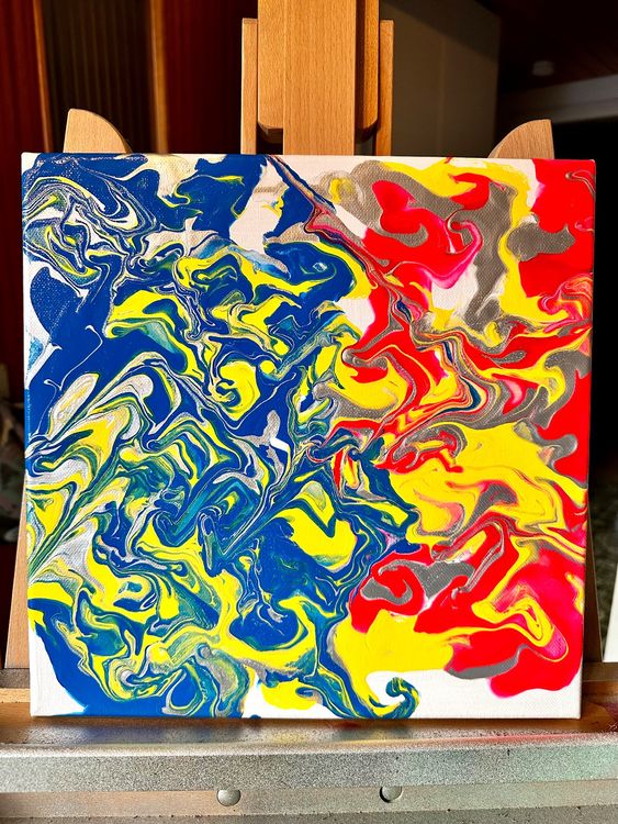 Acrylic pouring auf Leinwand | Acheter sur Ricardo