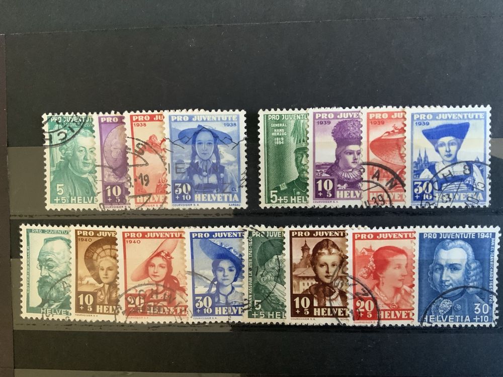 Schweiz Briefmarken Pro Juventute 1938-41, Top Zustand! (Gebraucht) in ...