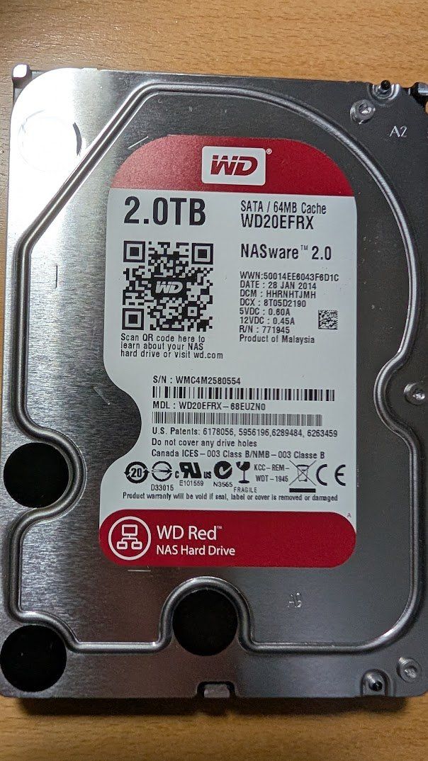 Western Digital WD Red 2 TB Festplatte, Modell WD20EFRX. (Gebraucht) in ...
