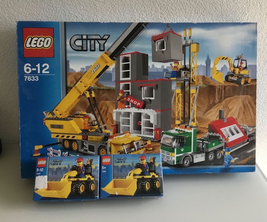 Lego City 7633 Baustelle plus 2x 7246 Mini-Bagger (Neu und ...