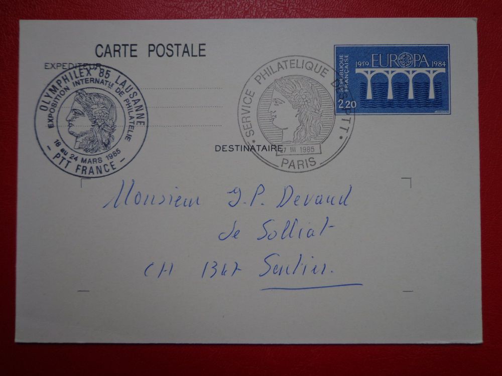 Maximumkarte MK / AK 27.3.1985 Frankreich ENTIER POSTAL | Kaufen auf ...