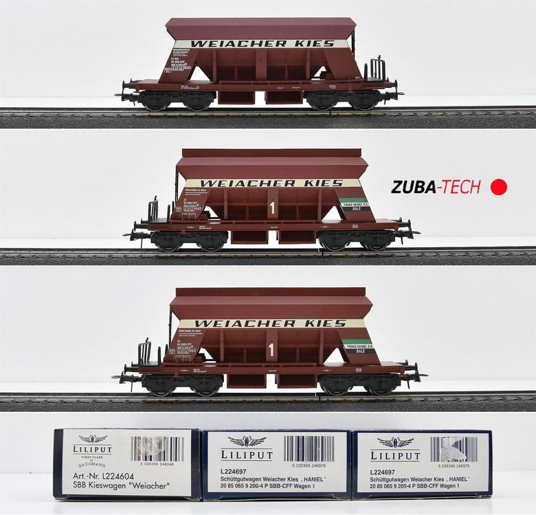 Liliput 3x Kieswagen "Weiacher" SBB H0 (Gebraucht) in St. Gallen für CHF 59.5 – mit Lieferung ...