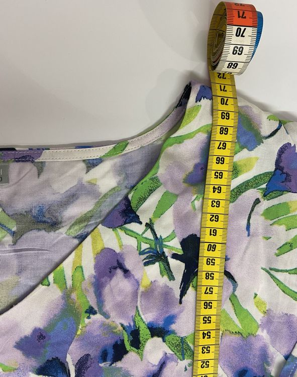 LAURA TORELLI PLUS Bluse - Shirt GR. 48/50 lila/grün Blumen (Gebraucht ...
