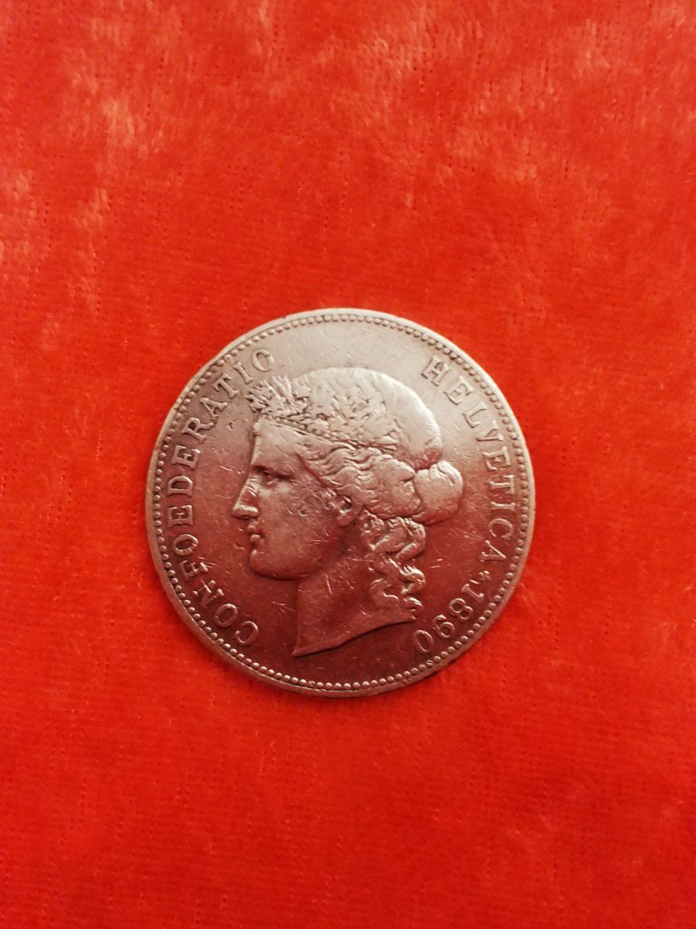 CH, 5 Franken / 5 Francs 1890 (Gebraucht) in Gordola für CHF 89 – mit ...