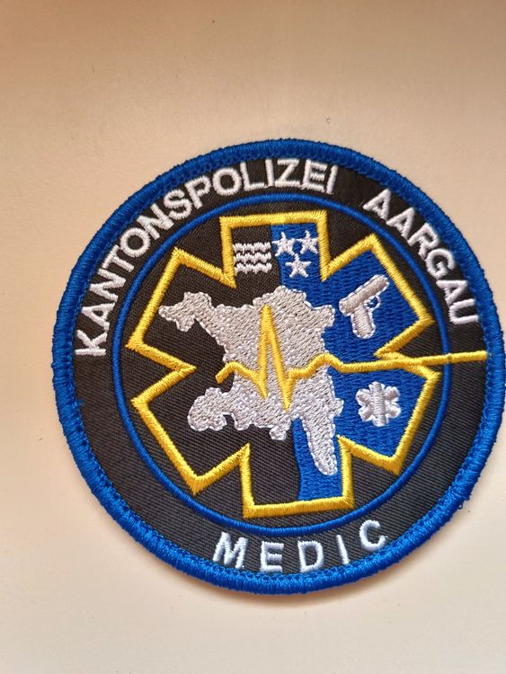 Badge Klettaufnäher Patch Polizei Aargau Medic (Neu (gemäss ...