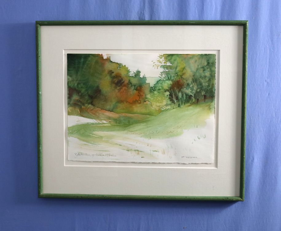 Hanspeter Fiechter 81952) Aquarell "Bätterkinden", signiert | Kaufen auf Ricardo