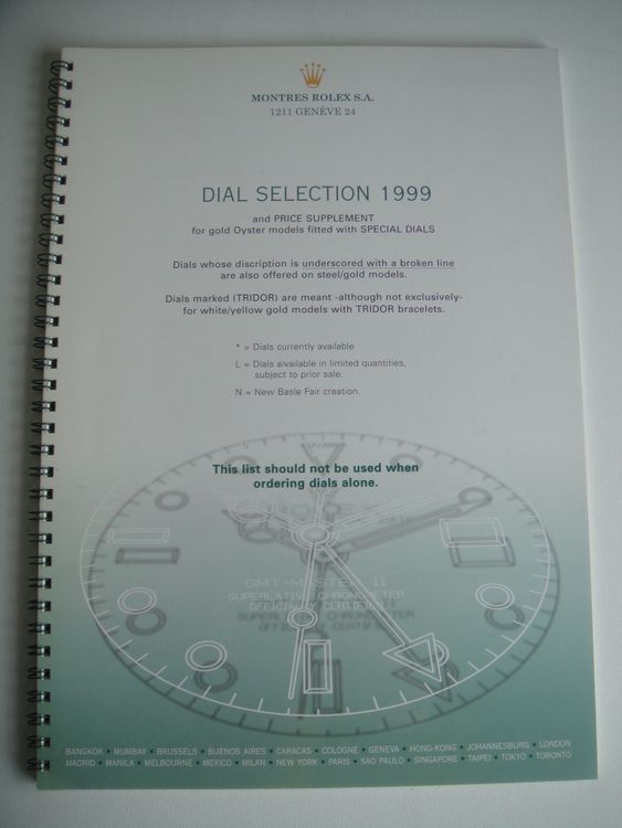 Rolex Dial Selection / 1999 | Kaufen auf Ricardo