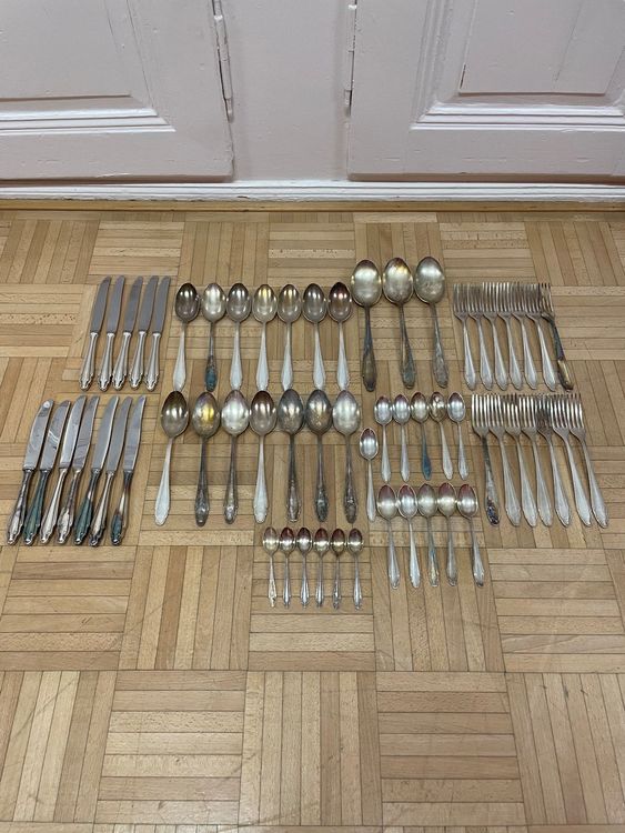 Art Deco Silberbesteck Essbesteck versilbert Gense Sweden (Gebraucht) in Hinwil für CHF 90 – mit ...