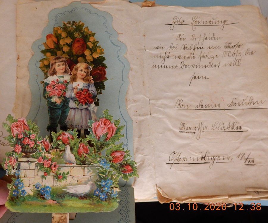 Poesie-Album mit uralten Glanzbildern | Kaufen auf Ricardo