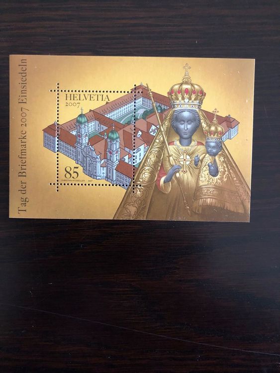 2007 Sonderblock "Tag der Briefmarke"Kloster Einsiedeln | Kaufen auf Ricardo