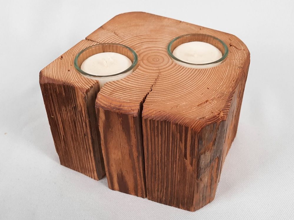 Teelichthalter aus Altholzbalken (Gebraucht) in Beinwil am See für CHF 25 – mit Lieferung auf ...
