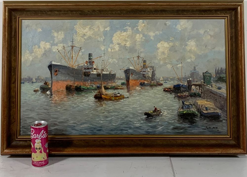 Jan Van Delden (1779-1831) grosses Hafenszene Gemälde (Gebraucht) in ...