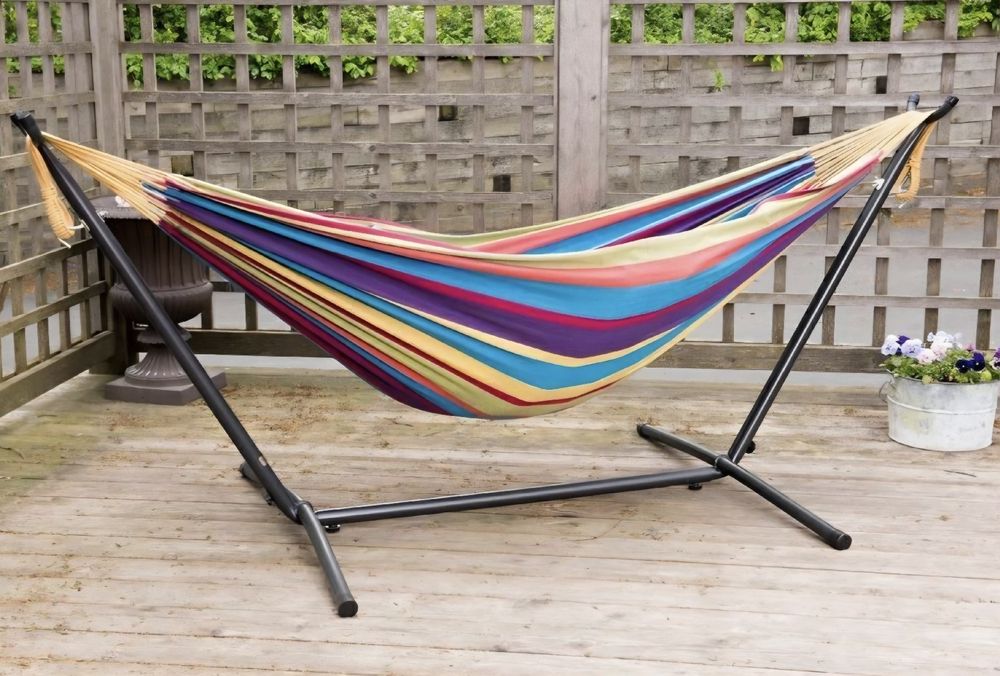 Outdoor Hängematte, 2 Pers., inkl. massivem Gestell, WIE NEU (Neu ...