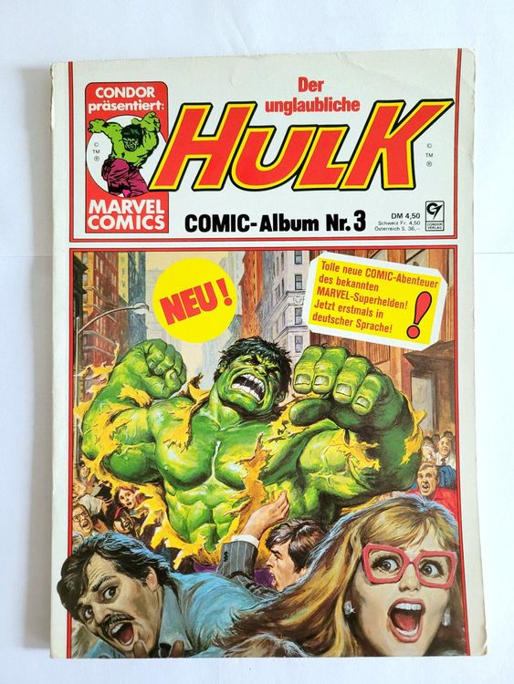 Der unglaubliche Hulk - Album Nr.3 von 1980 (Gebraucht) in Schöftland ...