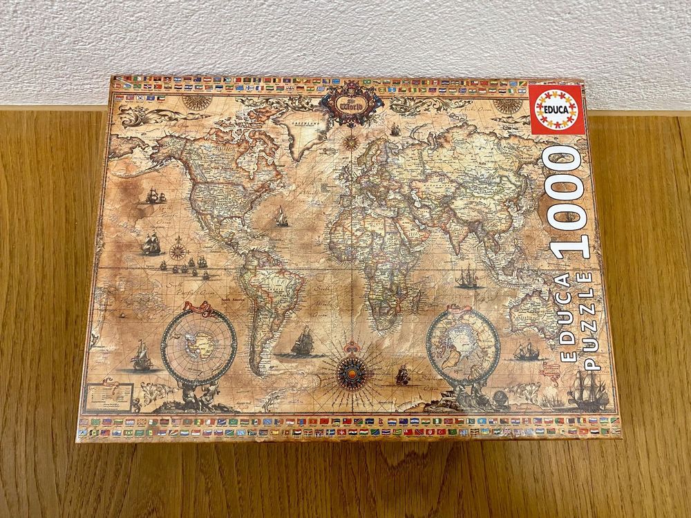 Puzzle Educa 1000 antike Weltkarte original verpackt | Kaufen auf Ricardo