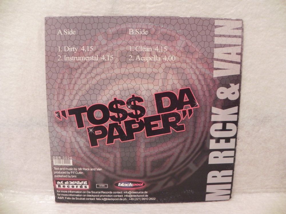Mr. Reck & Vain, Toss Da Paper (Neu (gemäss Beschreibung)) in Basel für ...
