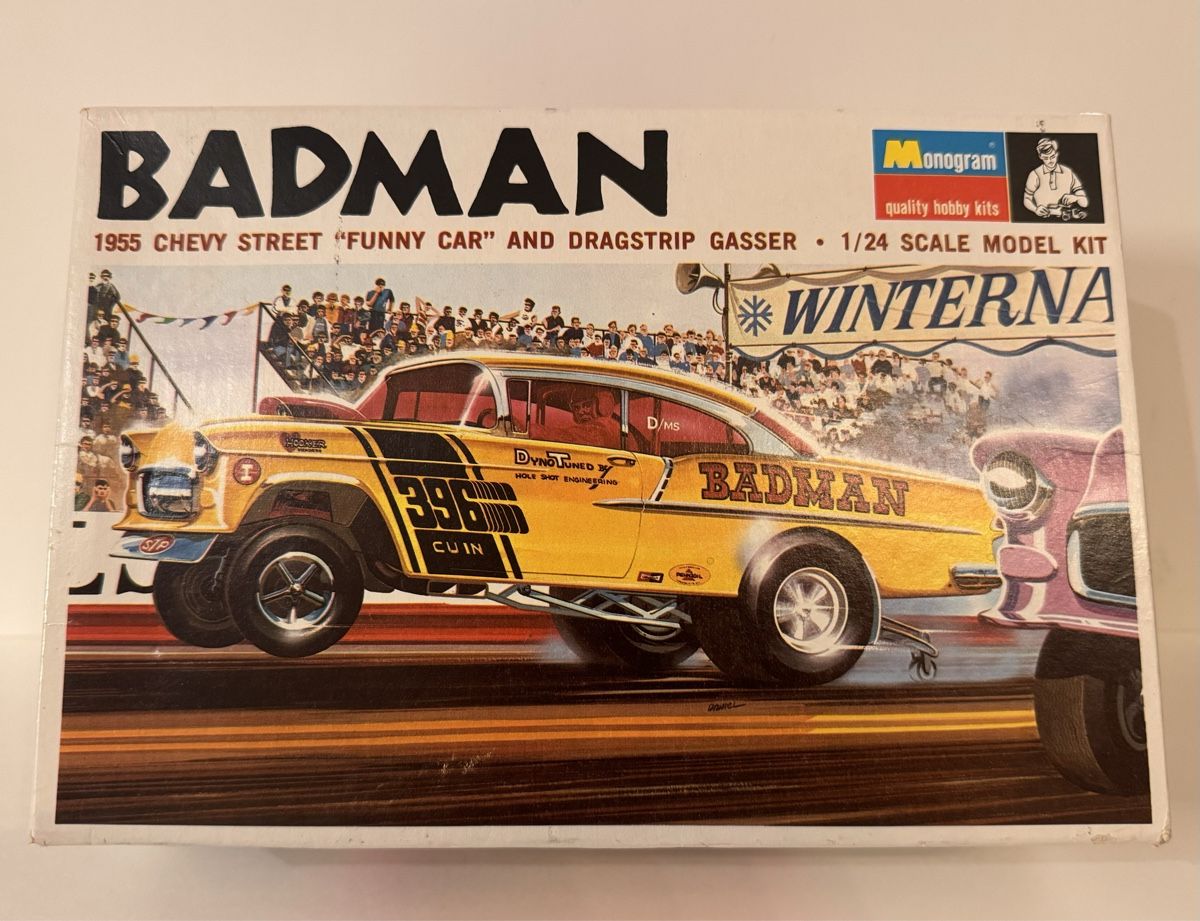 Ancien 1969 kit maquette Monogram Badman ‘55 Chevy 1/24 (Neu und ...