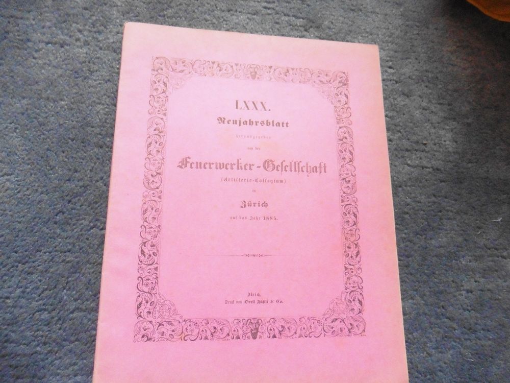 Zürich,Feuerwerker,1885,General-Major Ziegler,Litho,Militär | Kaufen ...