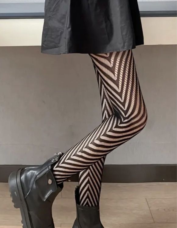 Collant a rete nere geometriche alla moda-nuovo-One size | Kaufen auf ...