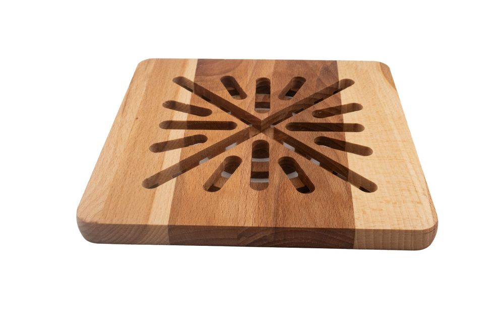 2er Set Topfuntersetzer quadratisch Buchenholz geölt (Neu und ...