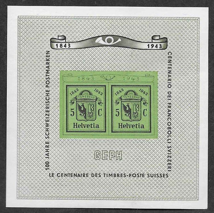 : 1943: Genferblock Nr.W18 ( Nr.13 ) ** (Gebraucht) in Walperswil für CHF 7 – mit Lieferung auf ...