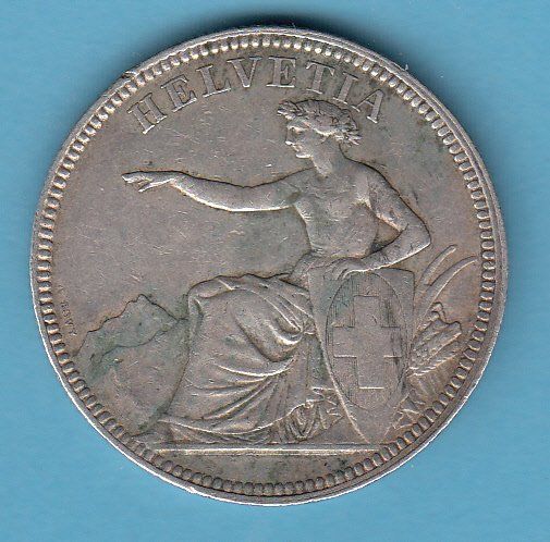 5 Franken 1874 B. Sitzende Helvetia (Gebraucht) in Gossau SG für CHF 191 – mit Lieferung auf ...