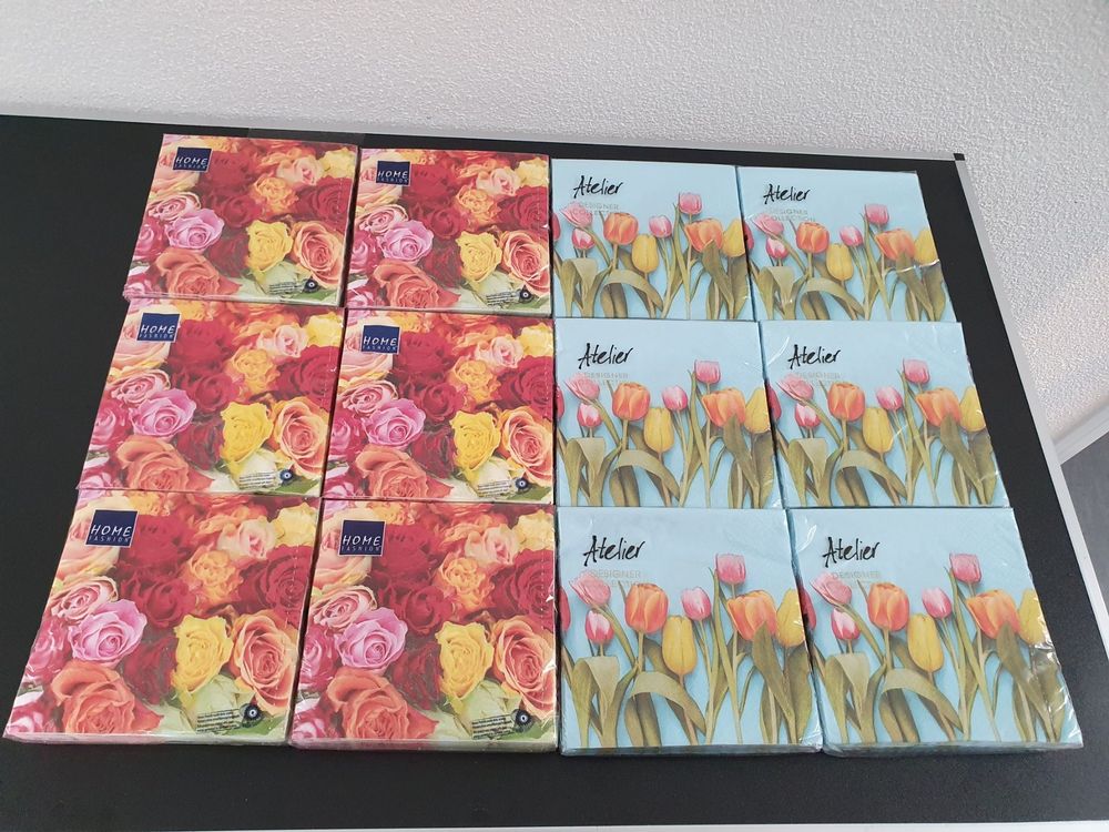 Servietten - 12 Packungen - 33cm x 33cm | Kaufen auf Ricardo