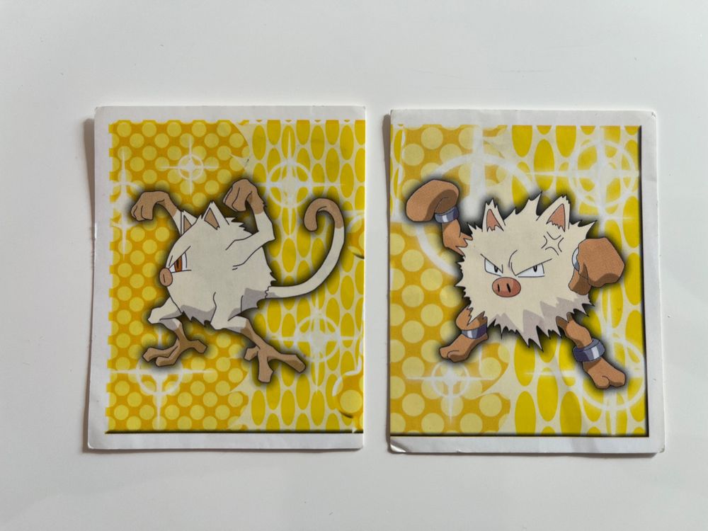 Mankey & Primeape Merlin Stickers Pokémon 1999 | Kaufen auf Ricardo