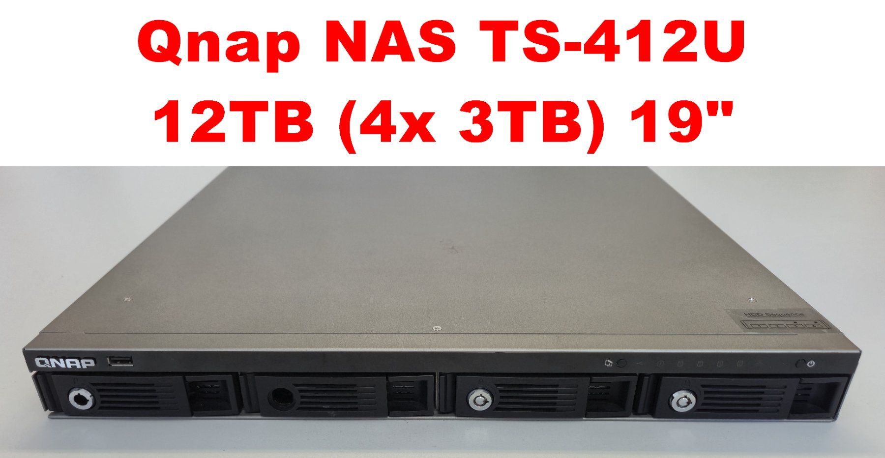 12 TB Qnap NAS TS-412U (4x 3TB HD) 19" Rack (Gebraucht) in Eglisau für ...