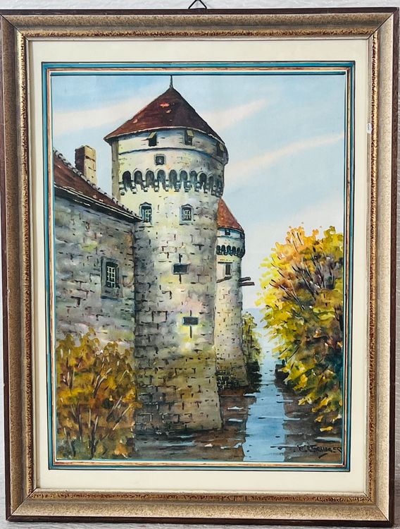 Alte Landschaft Aquarell Unleserlich Signiert | Kaufen auf Ricardo