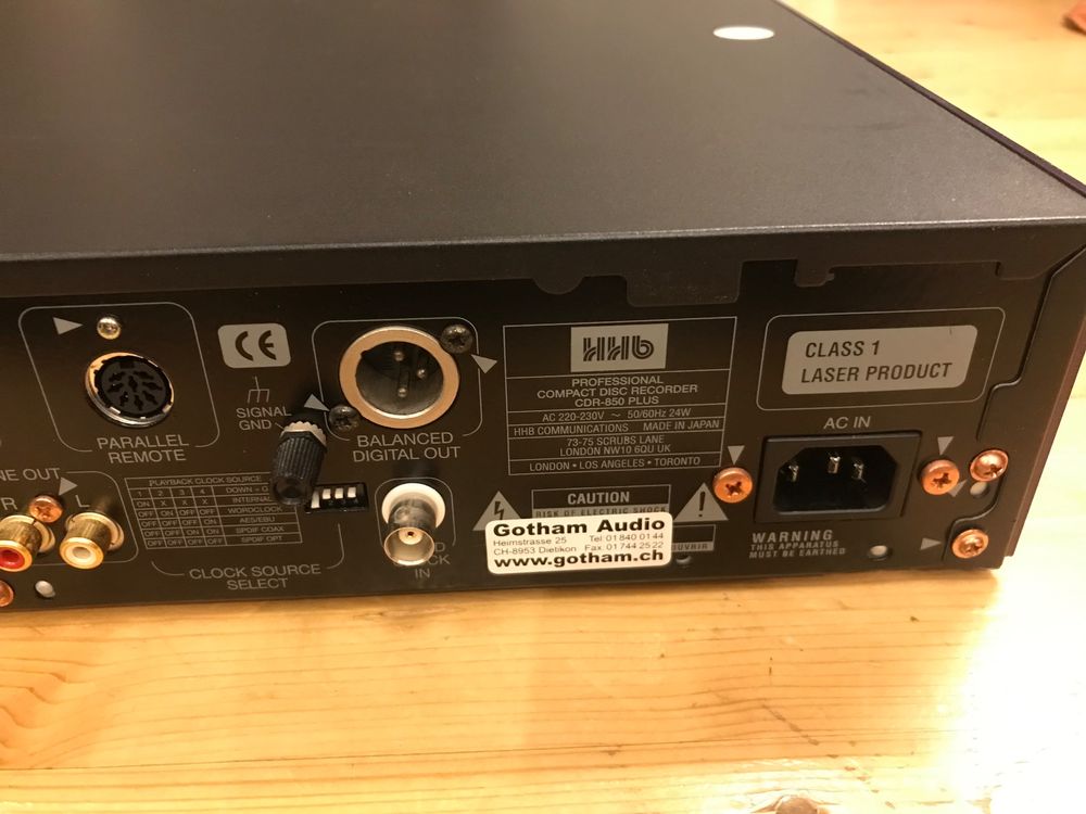 HHB CDR-850 Plus Professional Studio CD-Player/Recorder (Gebraucht) in ...