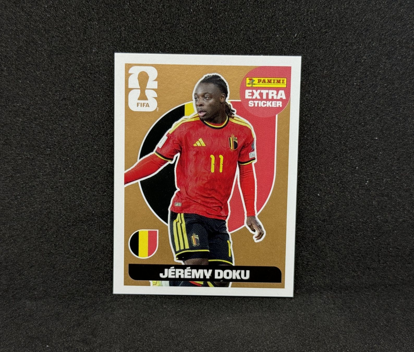 Jérémy Doku Panini 2026 Extra Sticker Bronze RARE WM (Neuf (Voir ...