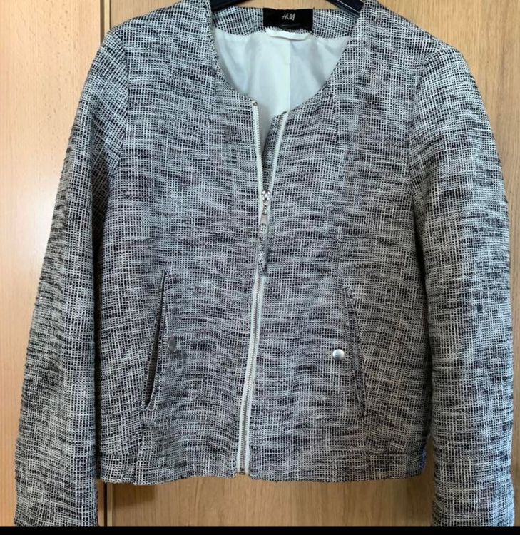 BlousonH&M texturé zippé esprit blazer chic taille 38 neuve (Neu ...