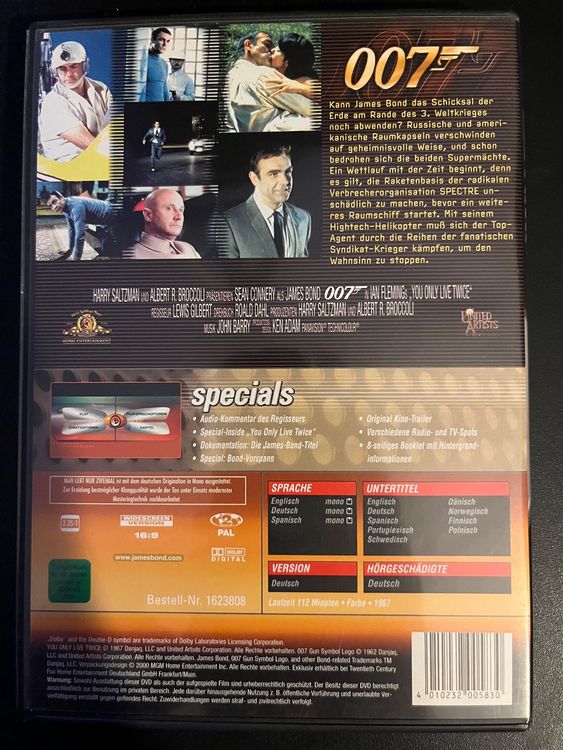 James Bond 007 | Man lebt nur zweimal (1967) DVD 📀 (Neu (gemäss Beschreibung)) in Sierre für CHF ...