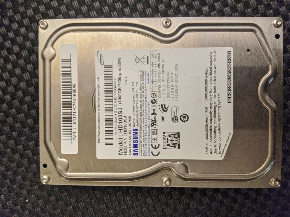 Samsung HD103SJ 1TB (D'occasion) à Unterengstringen pour CHF 6 – avec ...