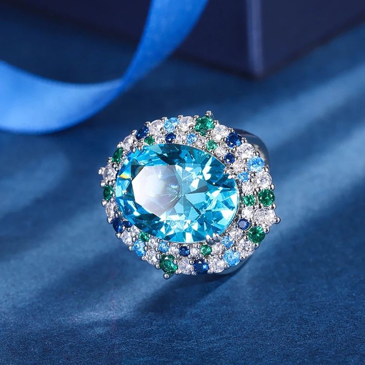 Silber Aquamarin Ring (Neu (gemäss Beschreibung)) in Wangs für CHF 22.6 ...