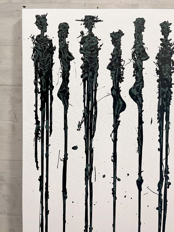 Sehr grosses Gemälde, abstrakte Kunst, modernes Bild 100x100 | Kaufen auf Ricardo