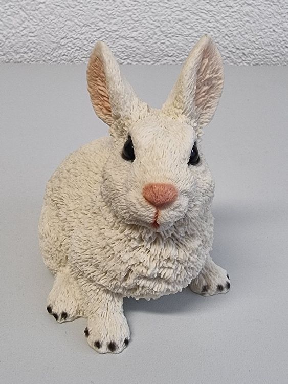 Hase Häschen weiss aus Kunstharz | Kaufen auf Ricardo