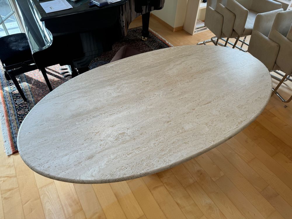 Ovaler Travertin Tisch | Kaufen auf Ricardo