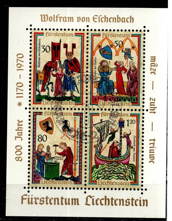 Liechtenstein Block Minnesänger 1970 ** | Kaufen auf Ricardo