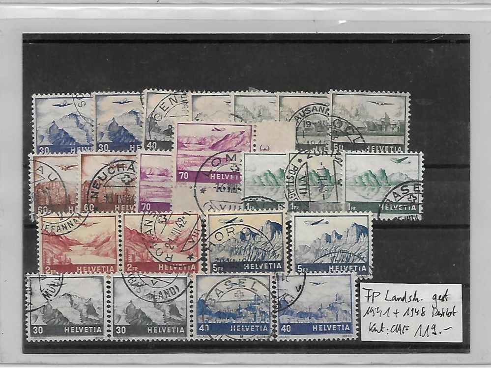 FP Landschaft 1941 + 1948 gest. Restlot Kat: CHF 119.- (Gebraucht) in Basel für CHF 3 – mit ...