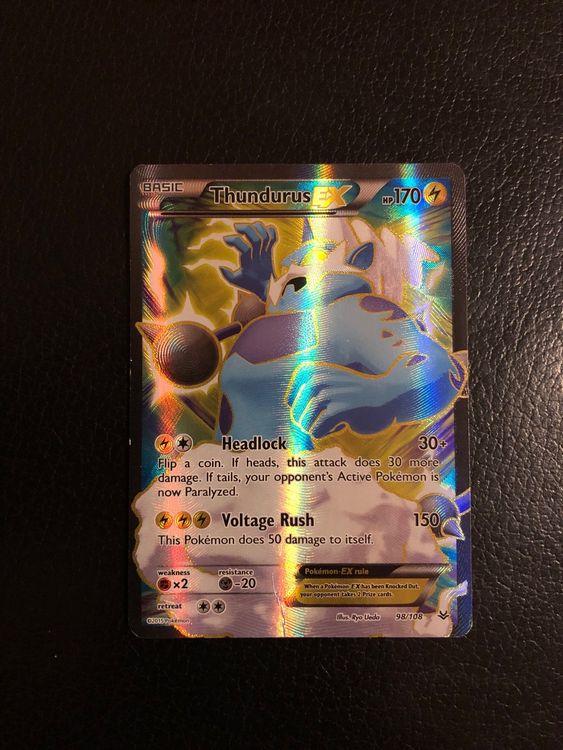 XY: Roaring Skies Thundurus EX Full Art 98/108 Ab 1 | Kaufen auf Ricardo