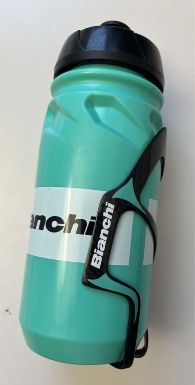BIANCHI Bidonhalter, Carbon, inkl. Bidon, neu (Neu (gemäss Beschreibung ...